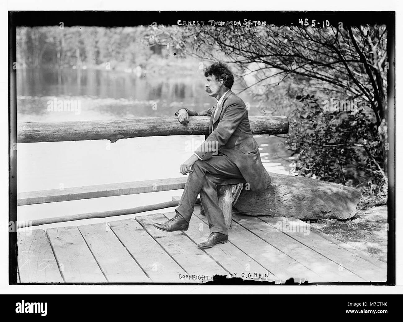 A portrait of Ernest Thompson Seton, a notable American author ...