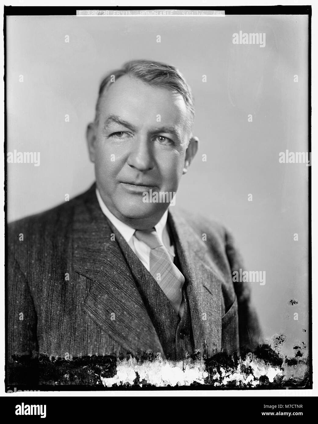 Portrait of Honorable Sam Ervin, an influential political figure in ...