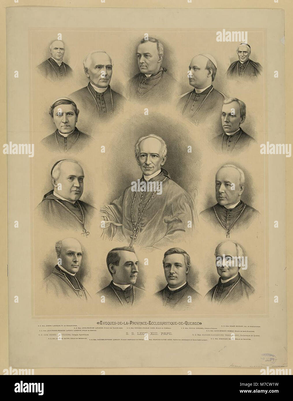 A photograph featuring the bishops (évêques) of the Ecclesiastical ...