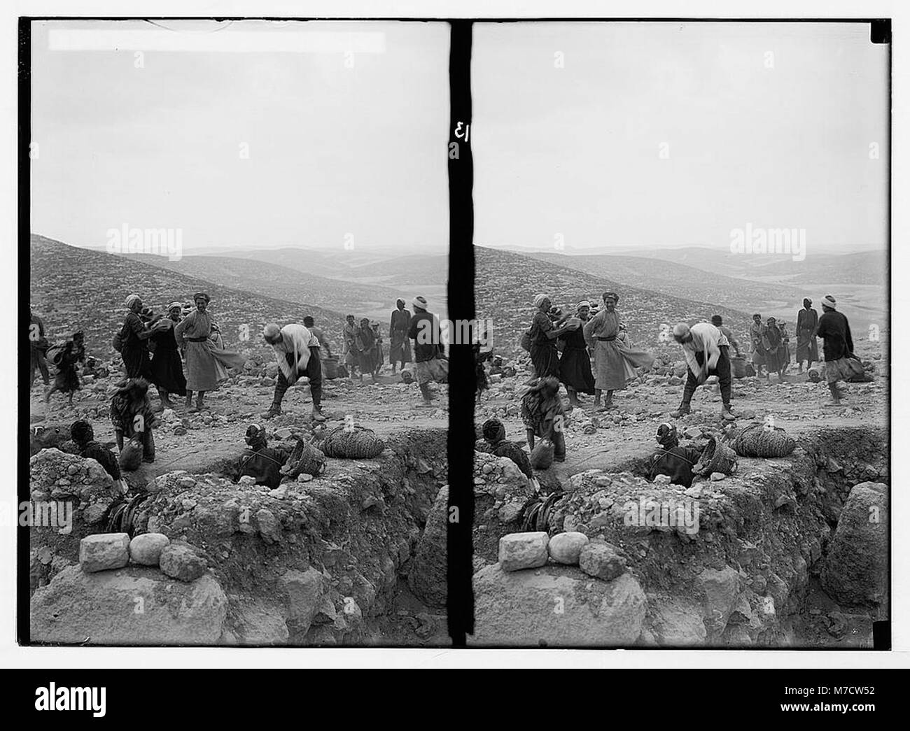 Archaeological excavation at Tell Beit Mirsim, the site of ancient ...