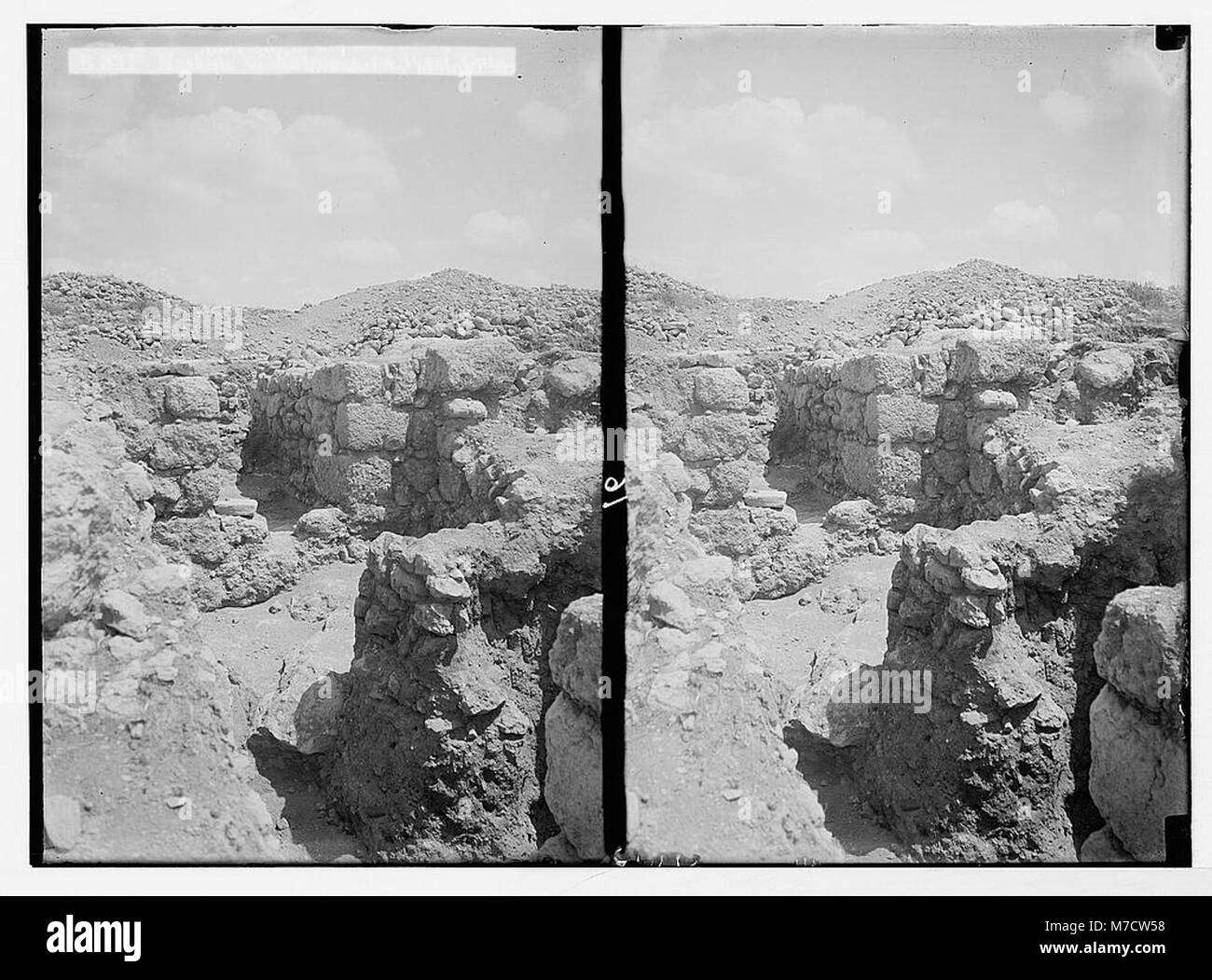 Archaeological excavations at Tell Beit Mirsim in 1926, uncovering the ...