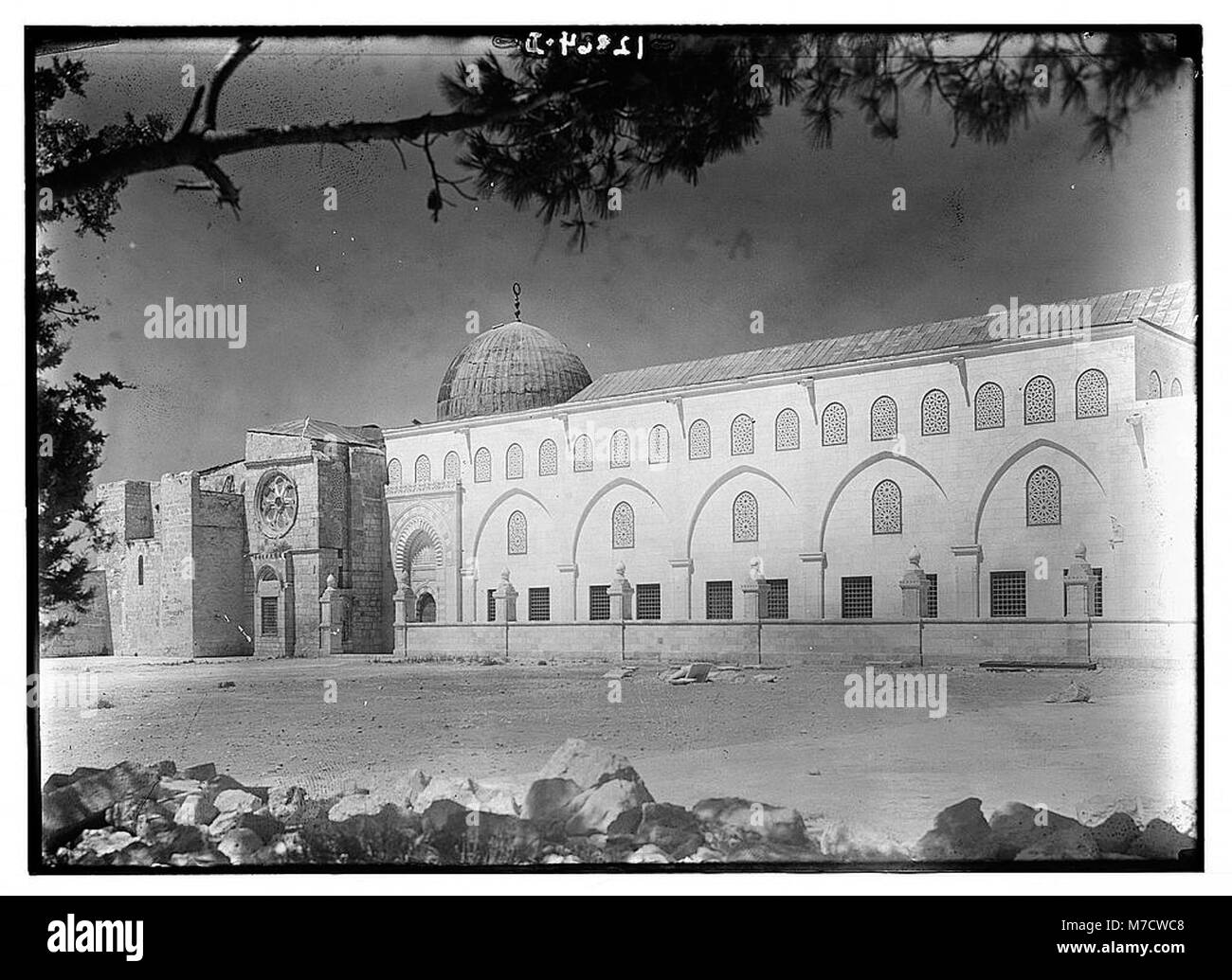A photograph of the exterior of the Al-Aqsa Mosque in Jerusalem, one of ...