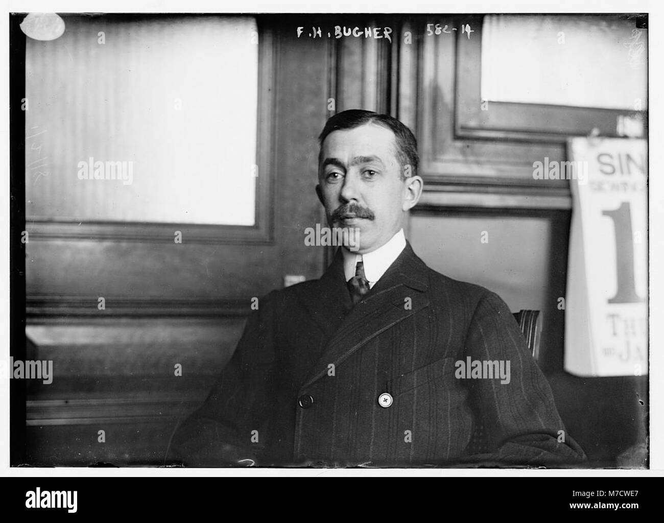 A photograph of F.H. Bugher, a notable individual from the early 20th ...