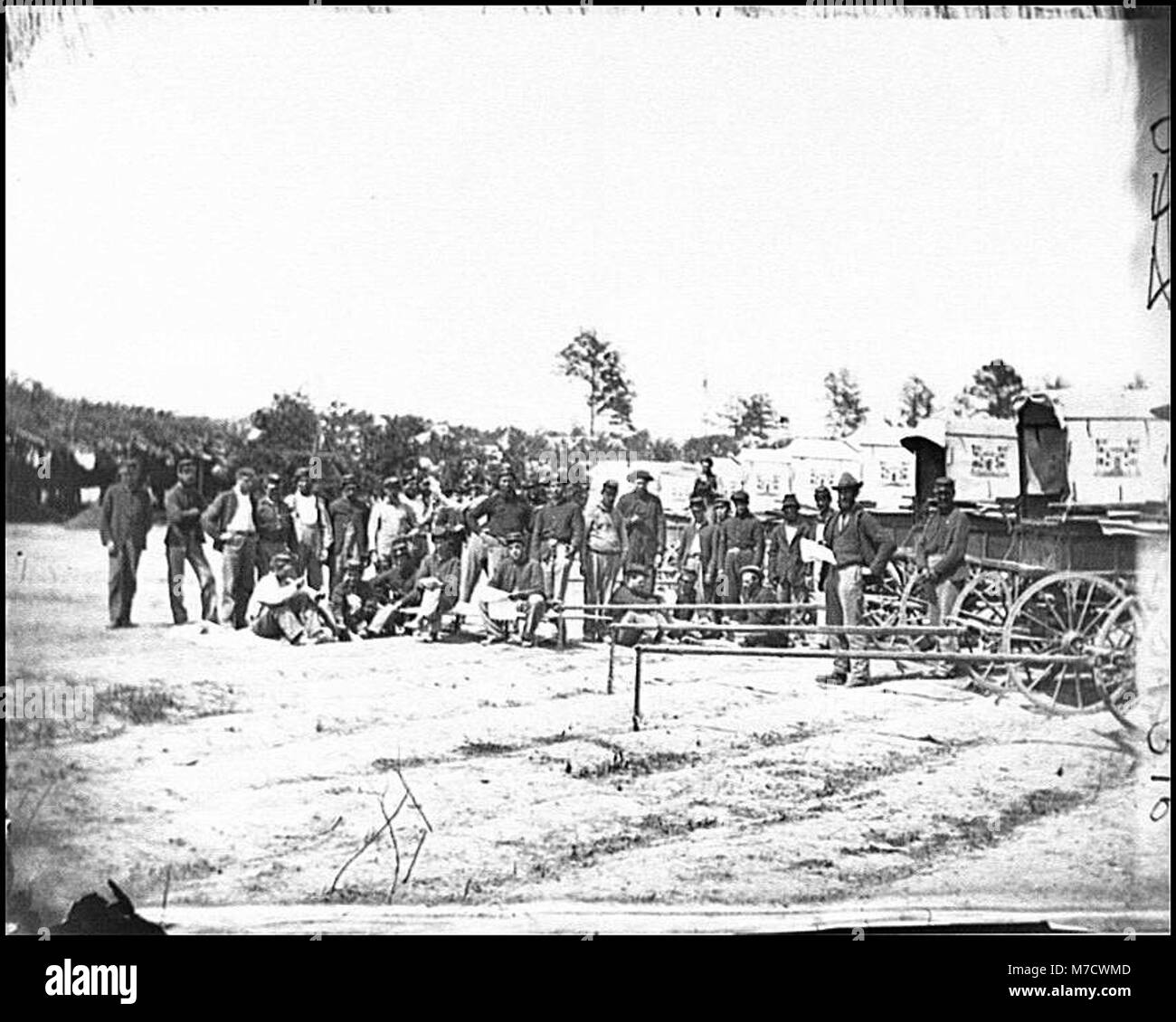 Falmouth, Va. Men and wagons of the Engineer Corps ambulance train LOC ...