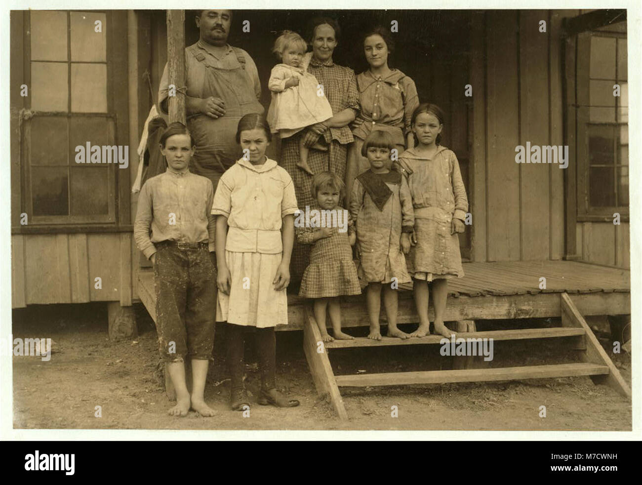 A photograph of J.W. Lott's family in West, Texas, depicting the father ...