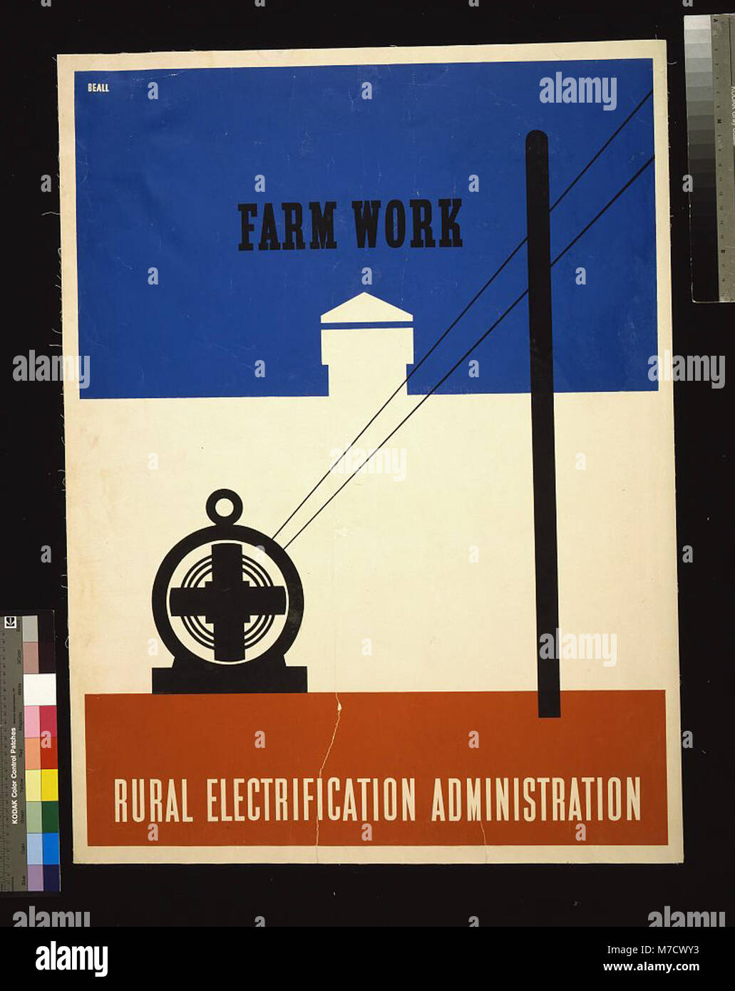 A photograph capturing farm work as part of the Rural Electrification ...