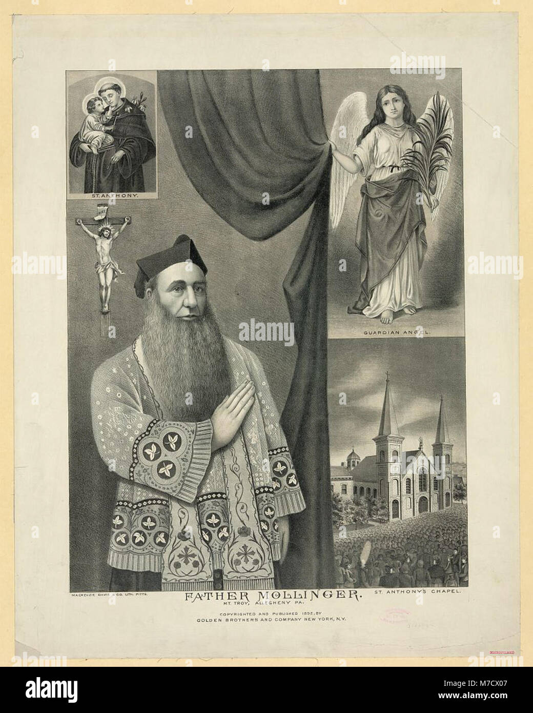 A photograph of Father Mollinger, a Catholic priest known for his ...