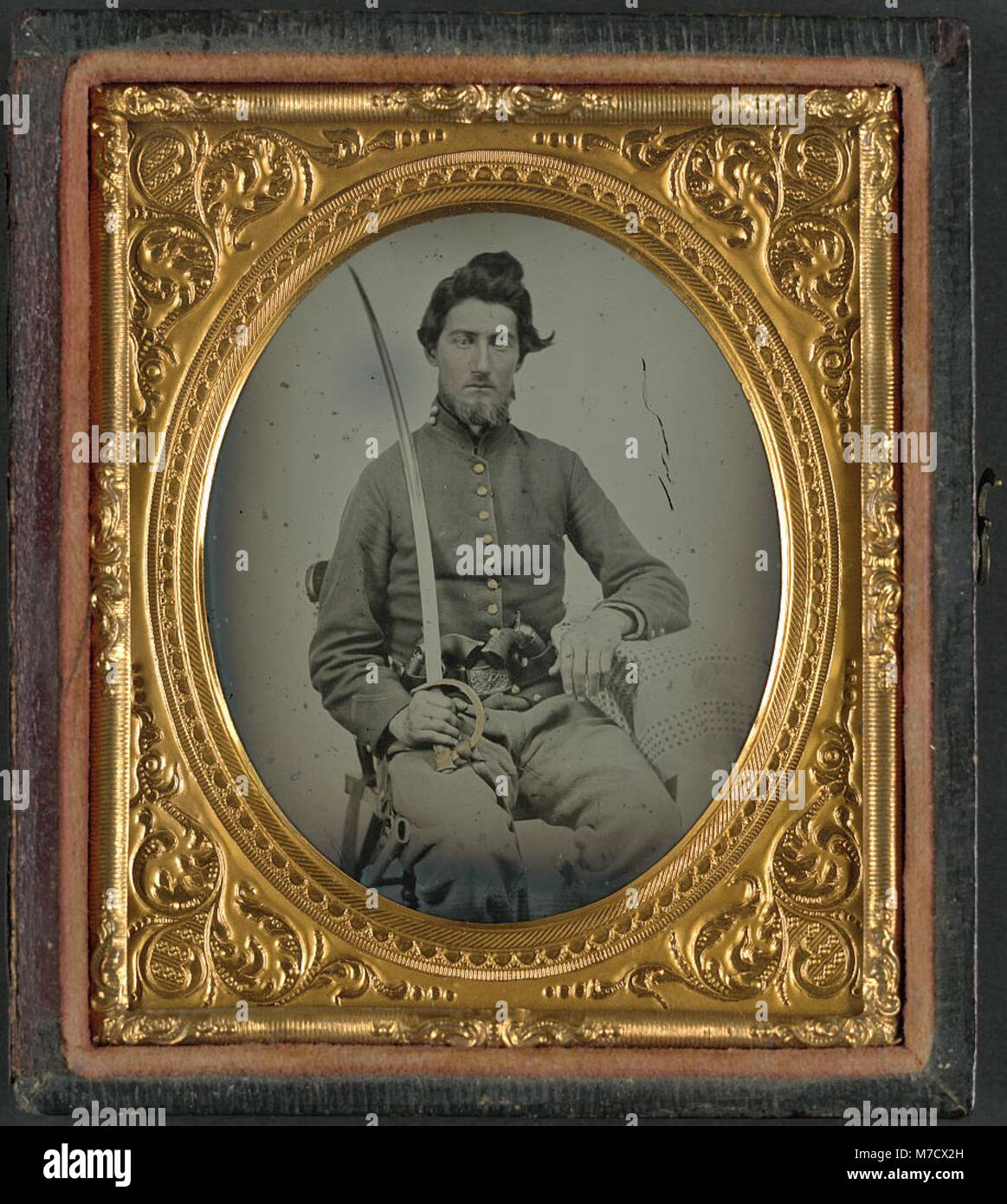 Felix Thompson, a member of Company H, 1st Missouri Cavalry Regiment ...