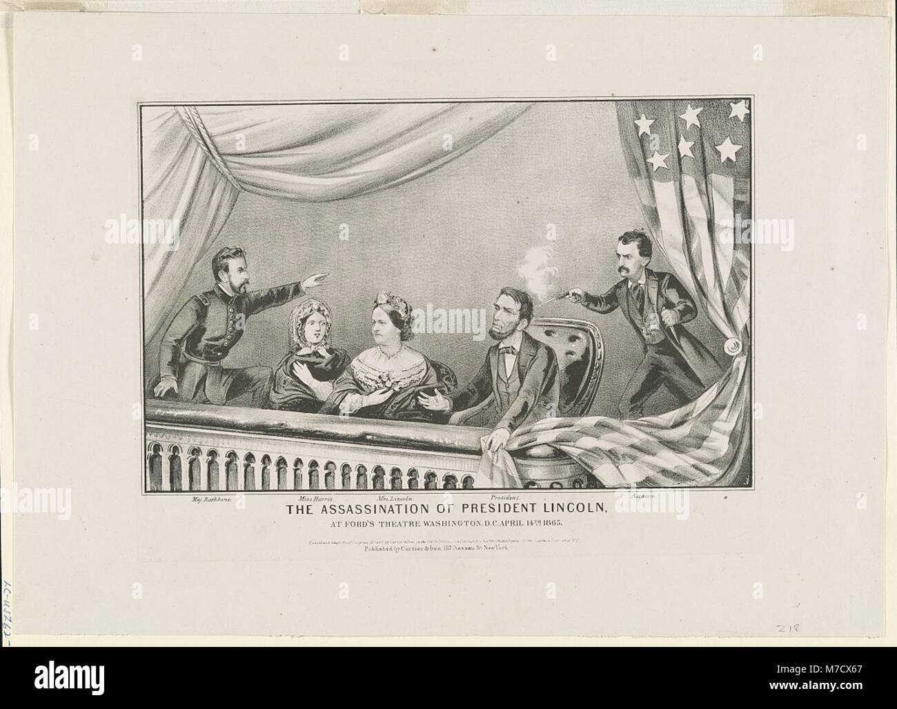 This image documents the assassination of President Abraham Lincoln at ...