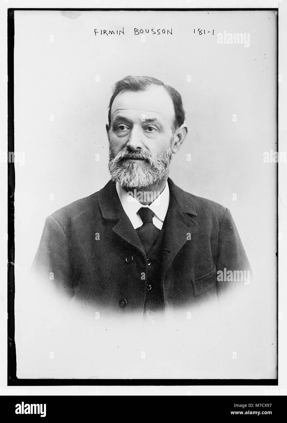 A bust portrait of Firmin Bousson, capturing his likeness in a ...