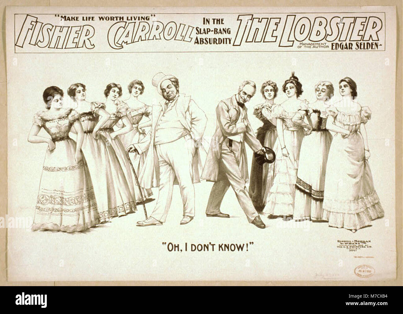 The image features Carroll Fisher in a scene from the absurdist play ...