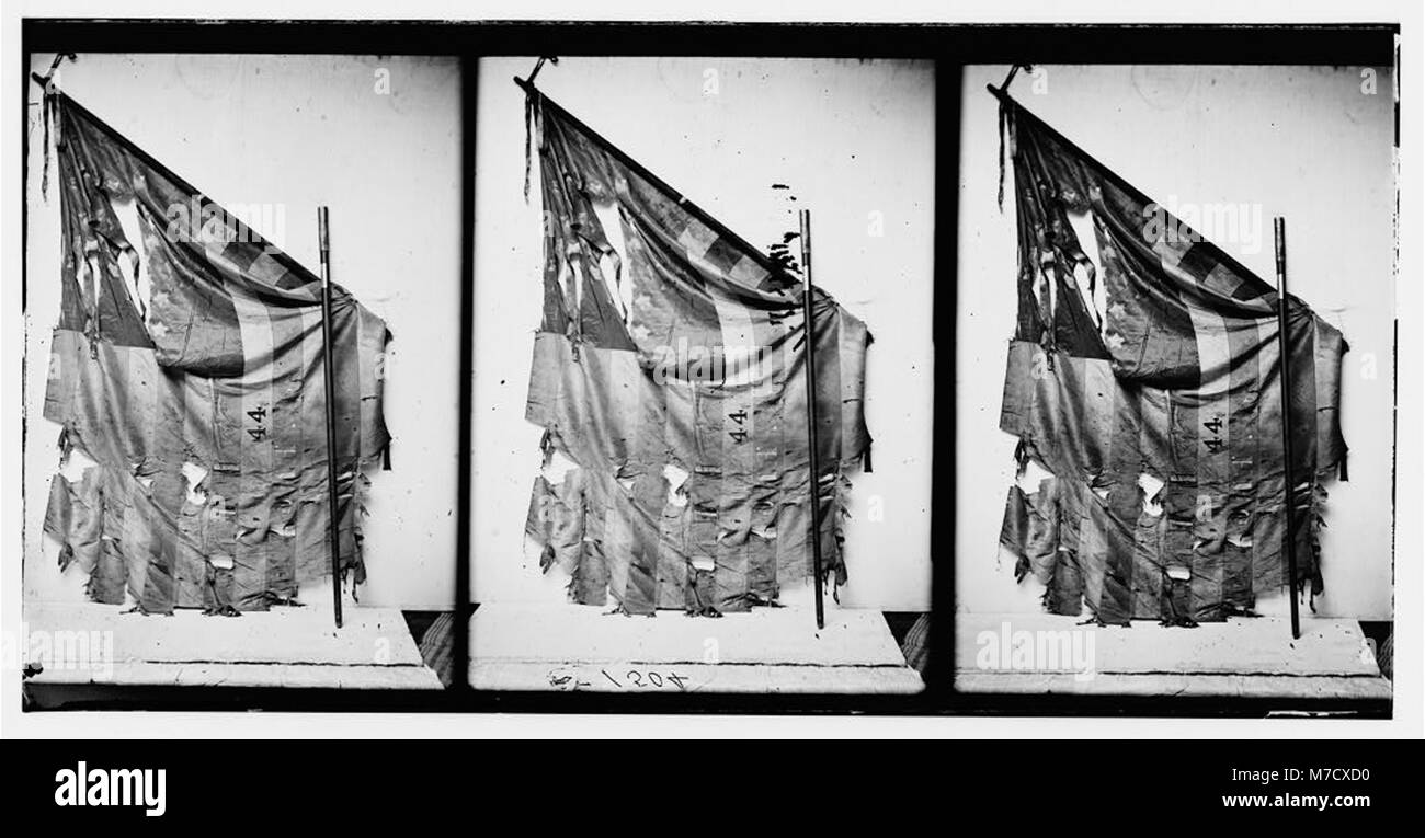 A historical image of the flag of the 44th New York Infantry Regiment ...
