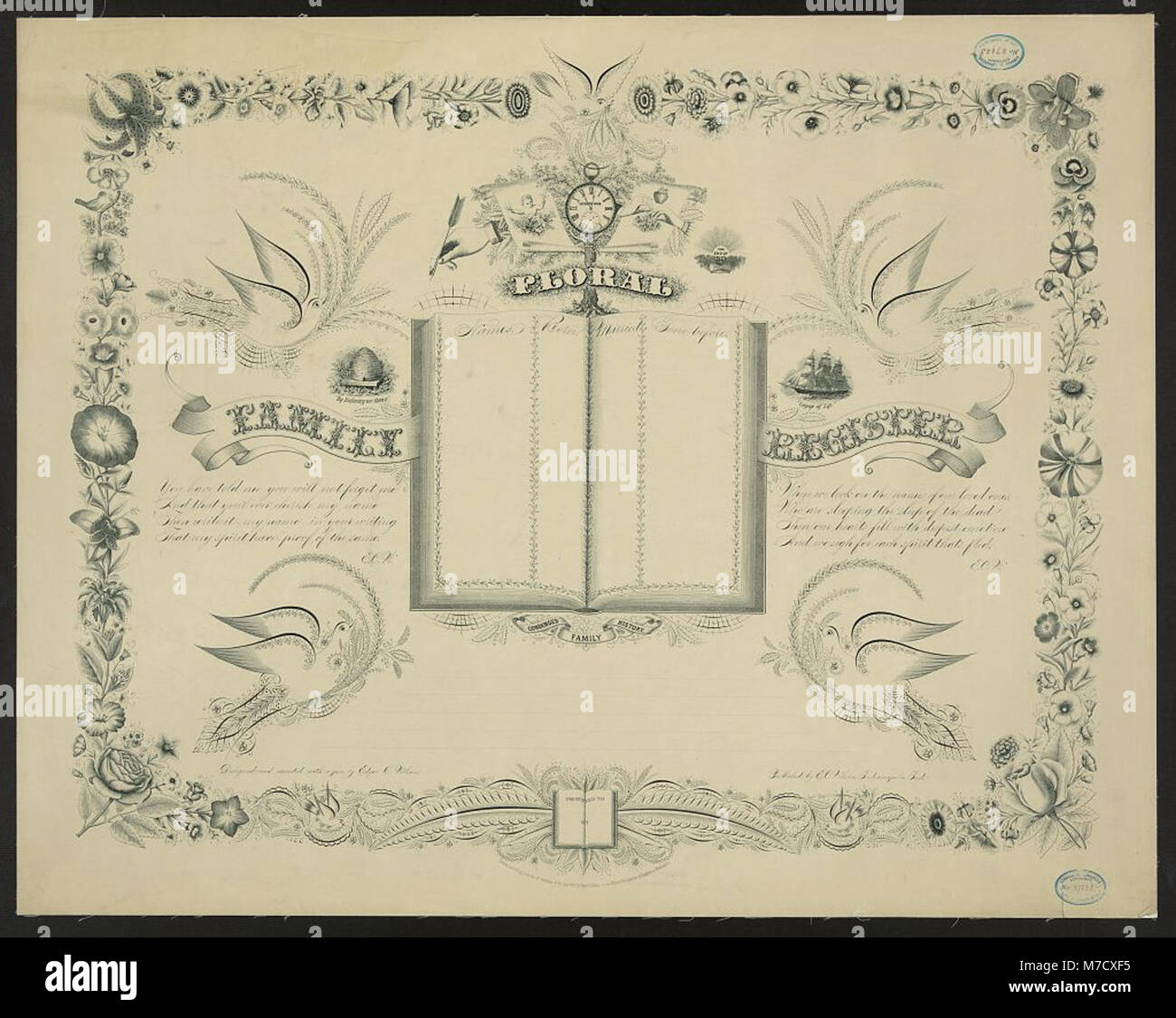 This image shows a floral family register from Indianapolis ...
