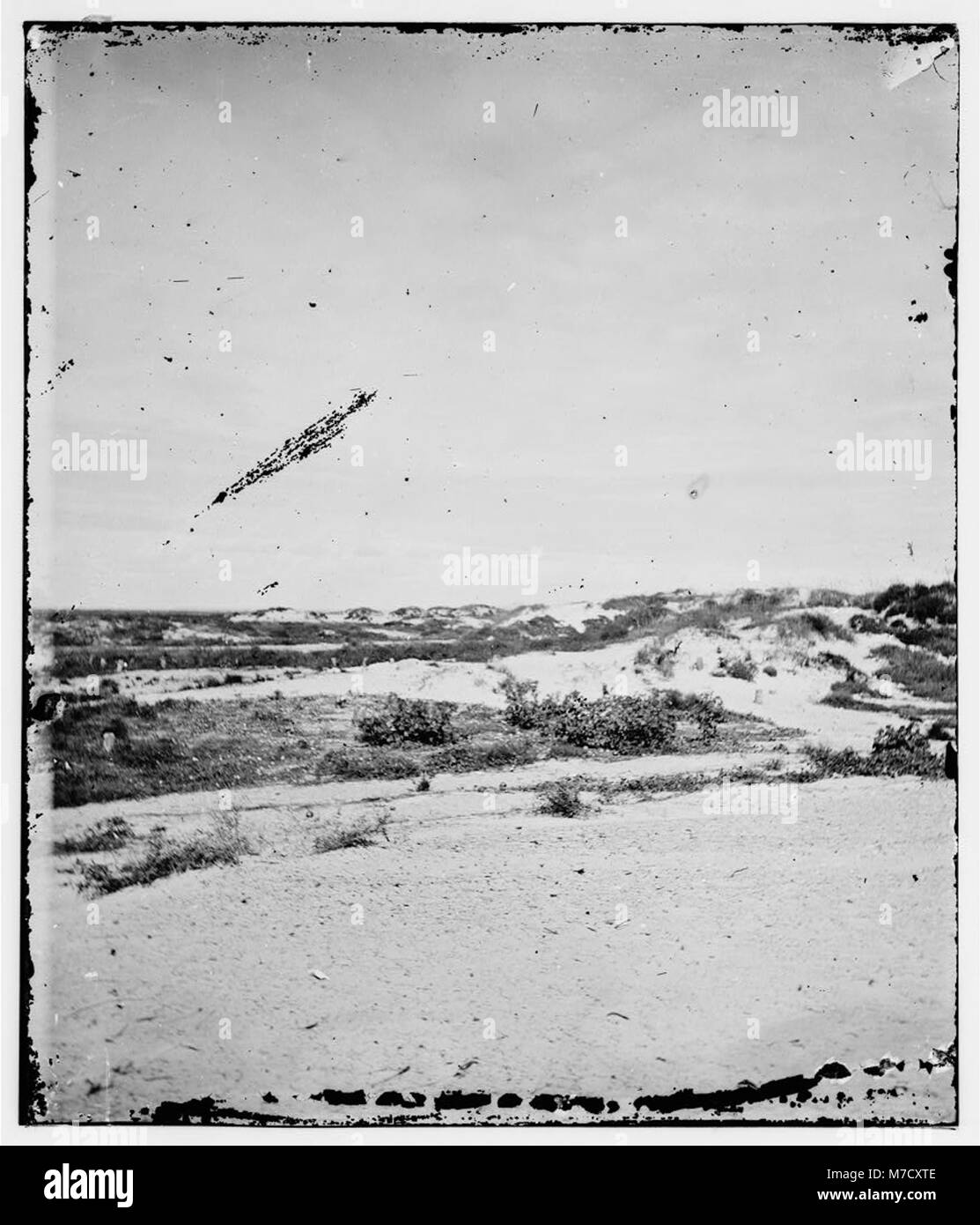 Photograph of coastal fortifications, highlighting military structures ...