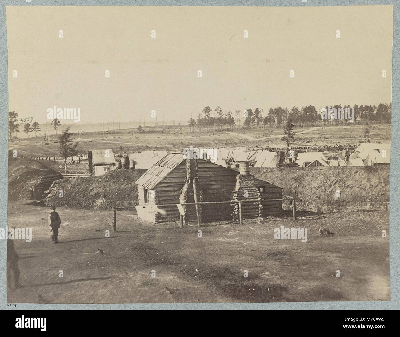 A historical photograph of Fort Burnham, originally Confederate Fort ...