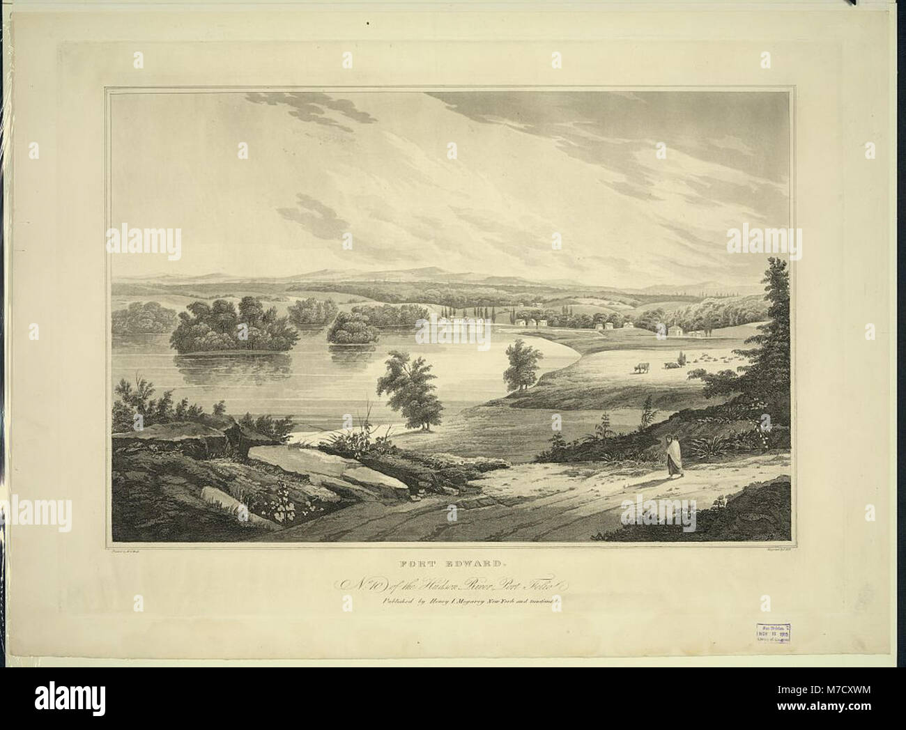 A historical painting of Fort Edward by W.G. Wall, engraved by I. Hill ...