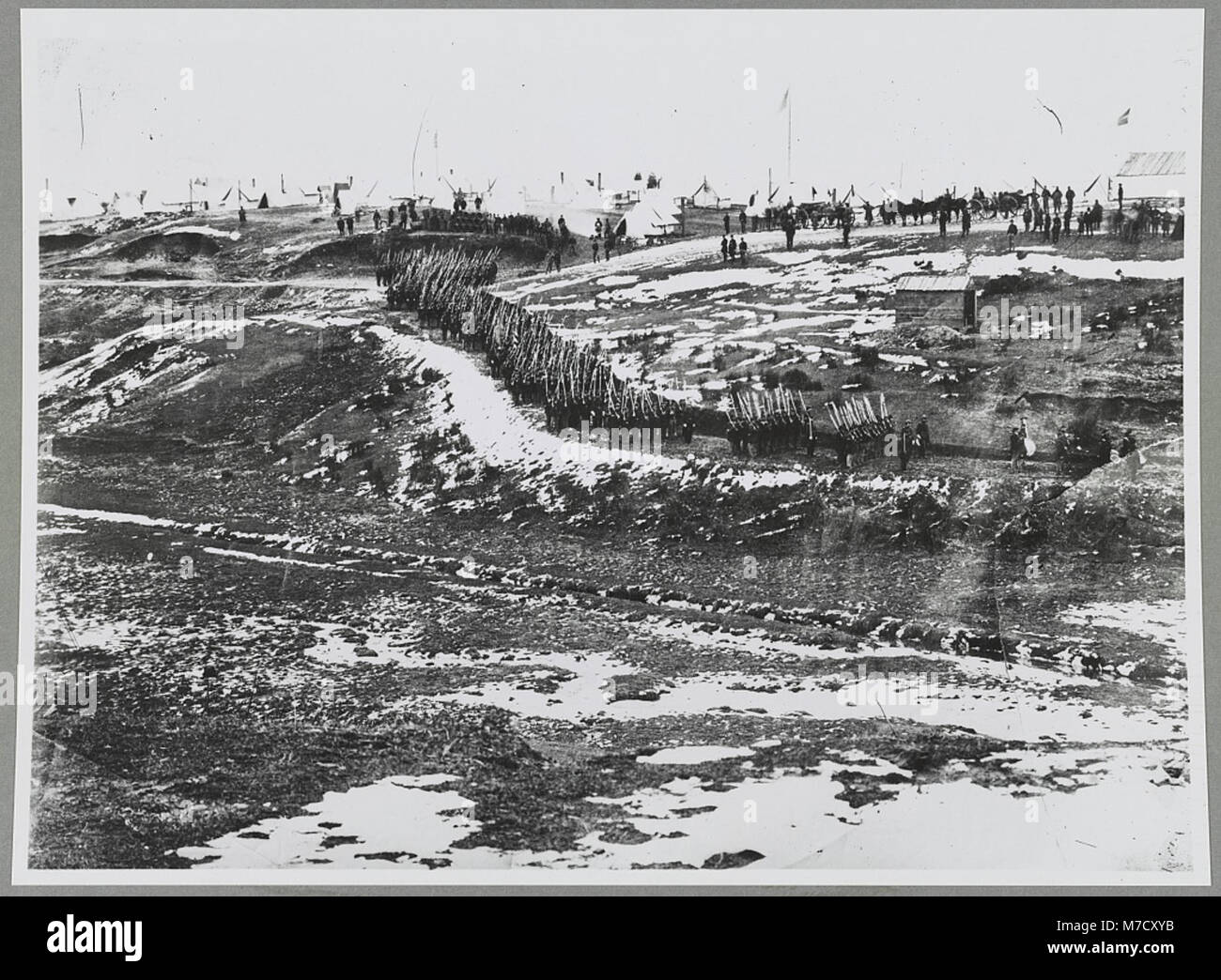 This photograph depicts troops conducting drills near Washington, D.C ...