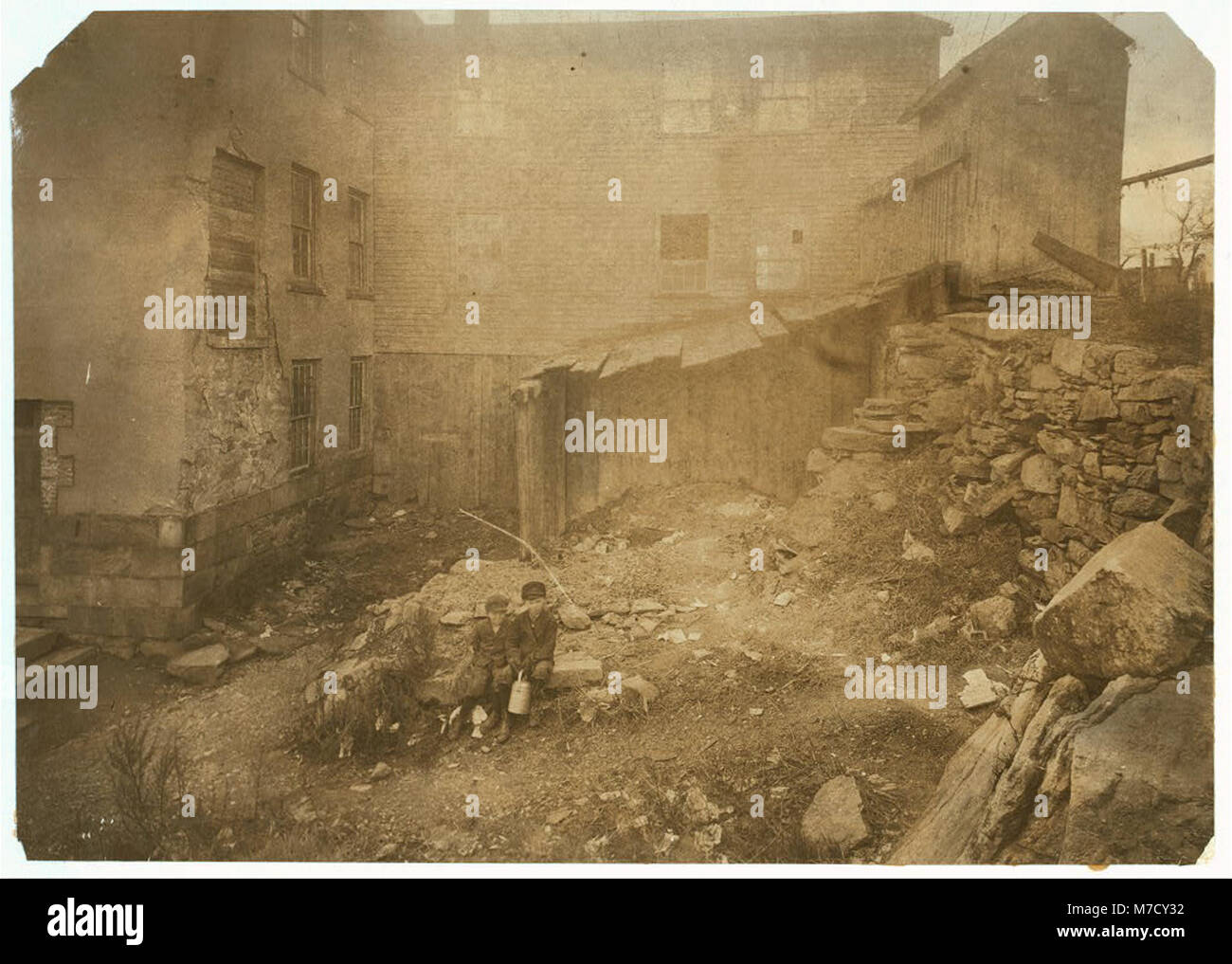 An image of the Stone House in Central Falls, Rhode Island, displayed ...