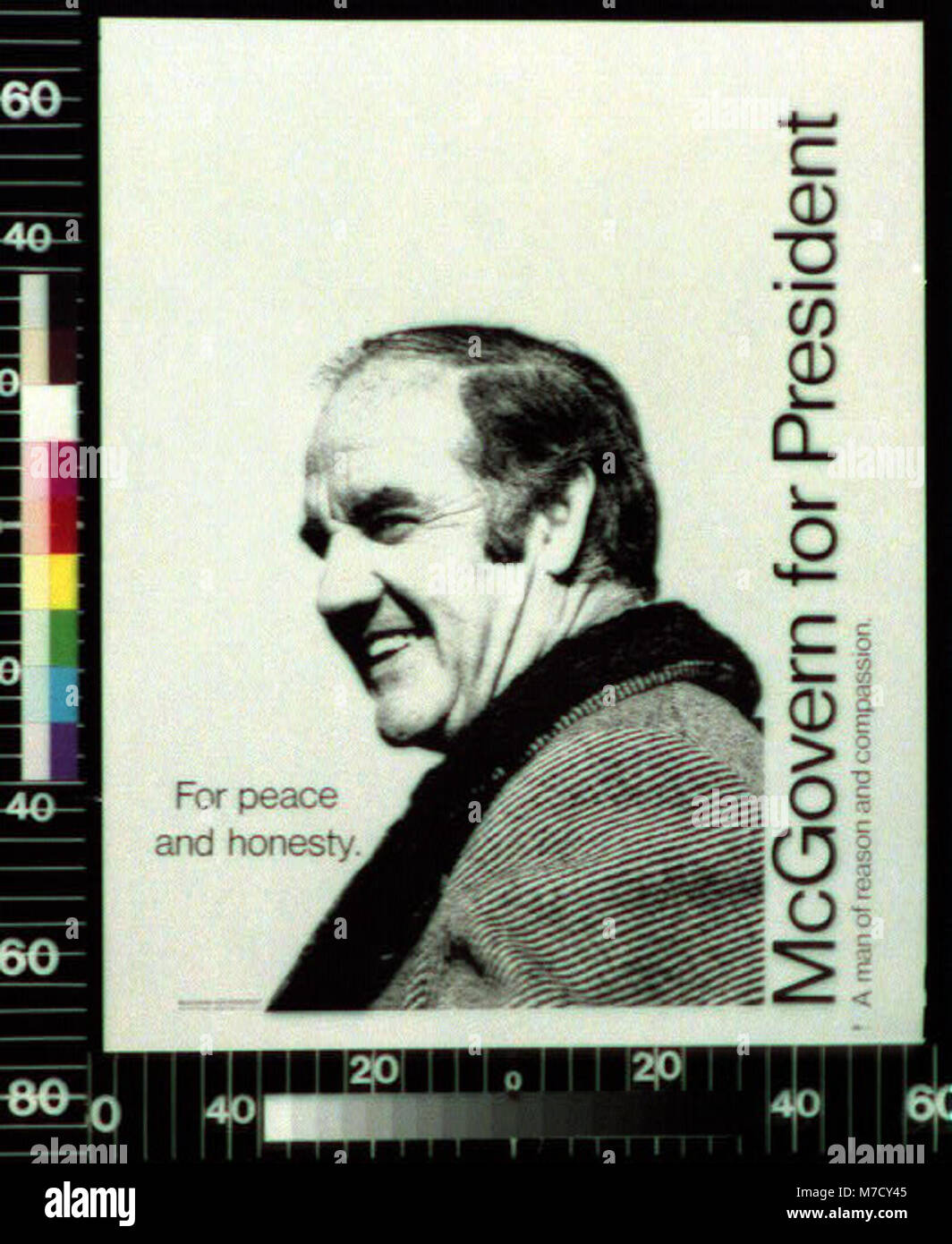 A political campaign poster for George McGovern's 1972 presidential run ...