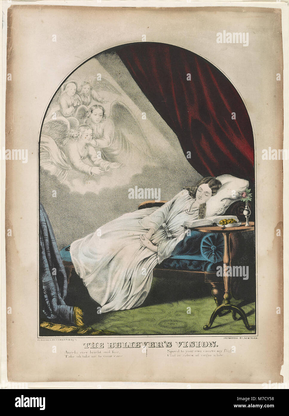 An artistic representation of a believer's vision, focusing on ...