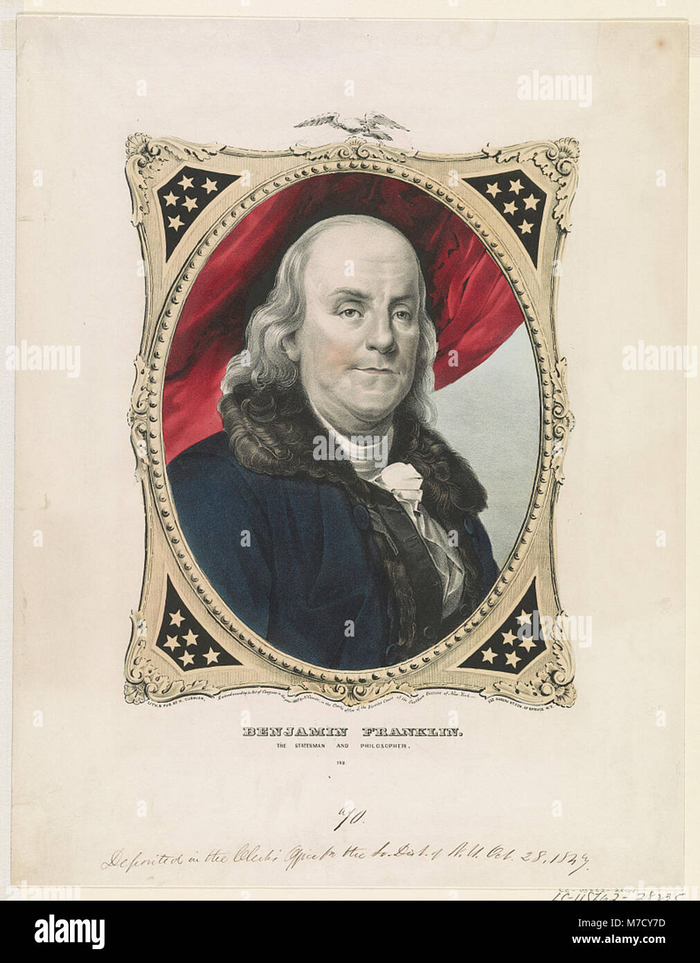 A portrait of Benjamin Franklin, one of America's Founding Fathers ...