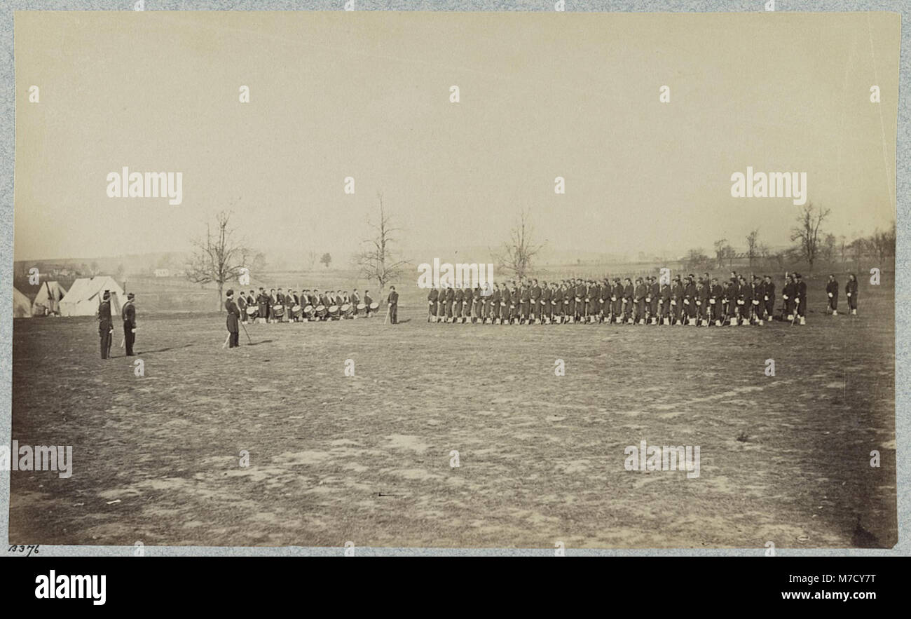 The Guard Mount of the 164th New York Infantry depicts a ceremonial ...