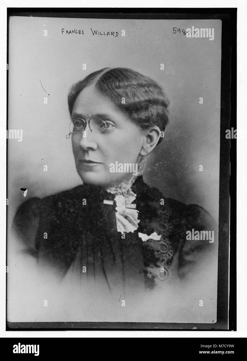 A portrait of Frances Willard, a prominent American women's rights activist and educator ...