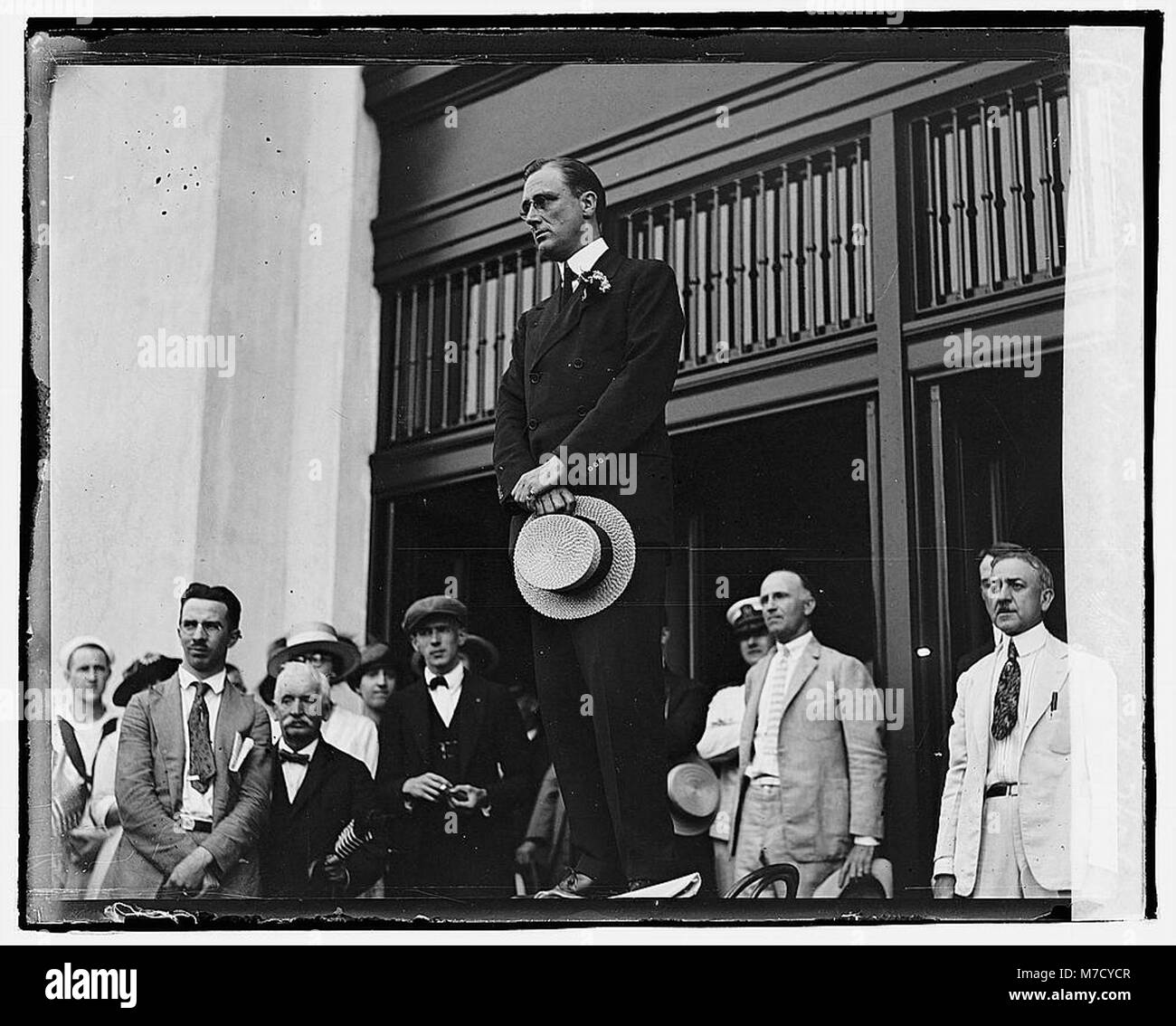 This photograph captures Franklin D. Roosevelt at a reception on July ...