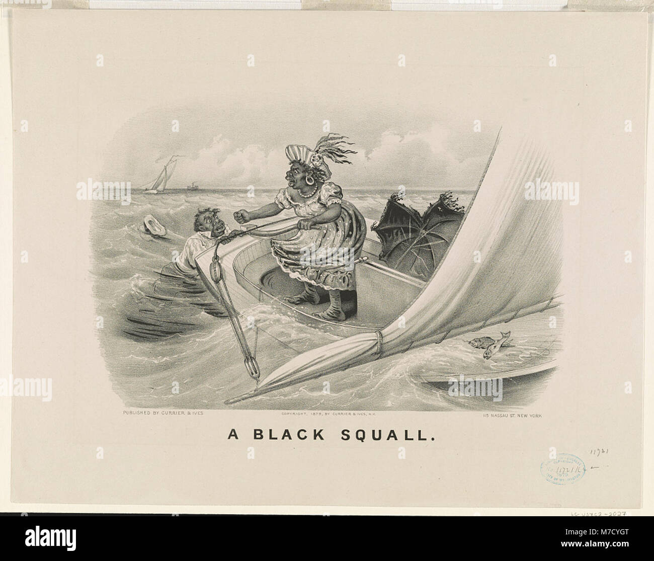 Photograph of a black squall, a type of severe weather condition ...