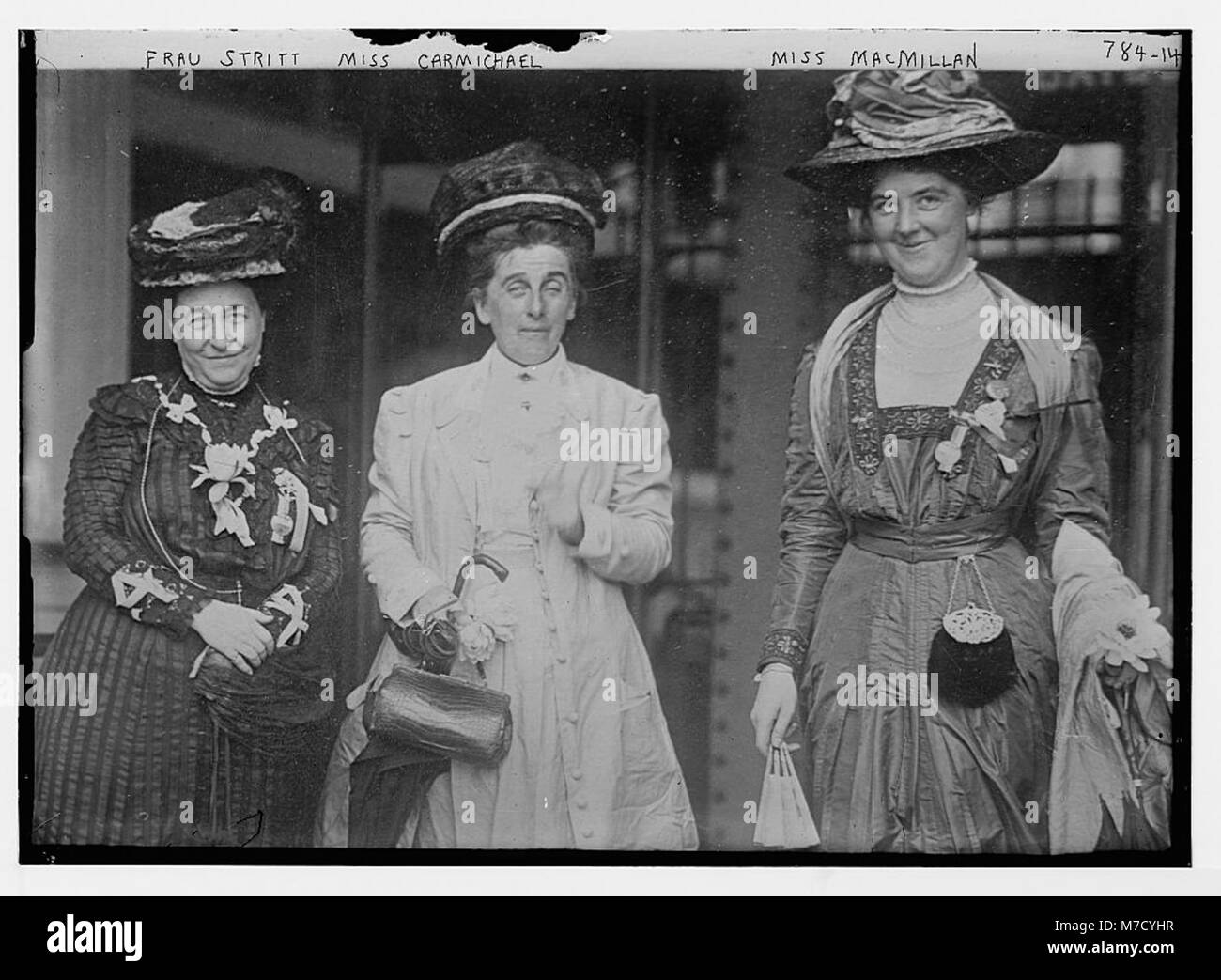 Portrait of Frau Stritt, Miss Carmichael, and Miss MacMillan, captured ...