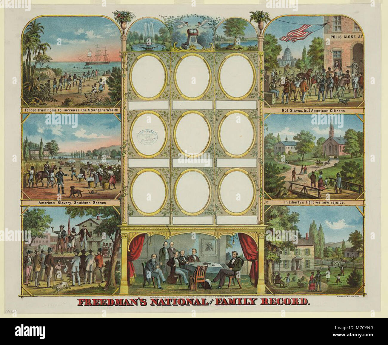 A historical document detailing the national and family records of ...