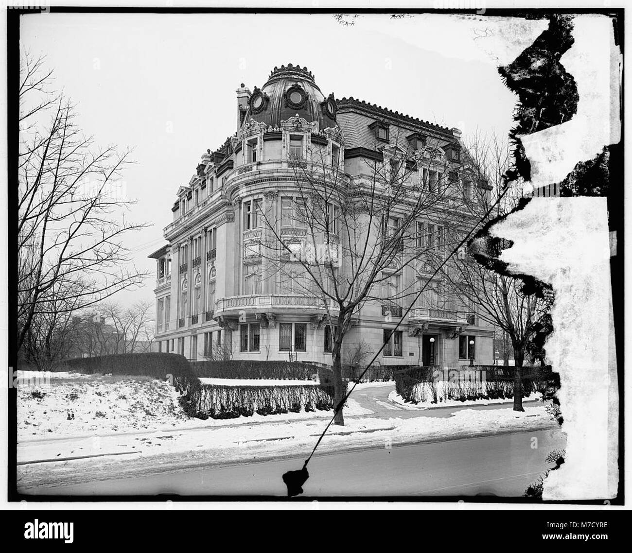 This image depicts the French Embassy, showcasing its architectural ...