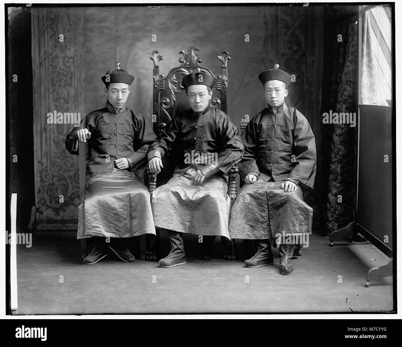 A formal portrait of Prince Fu Tsai and his group, capturing their ...