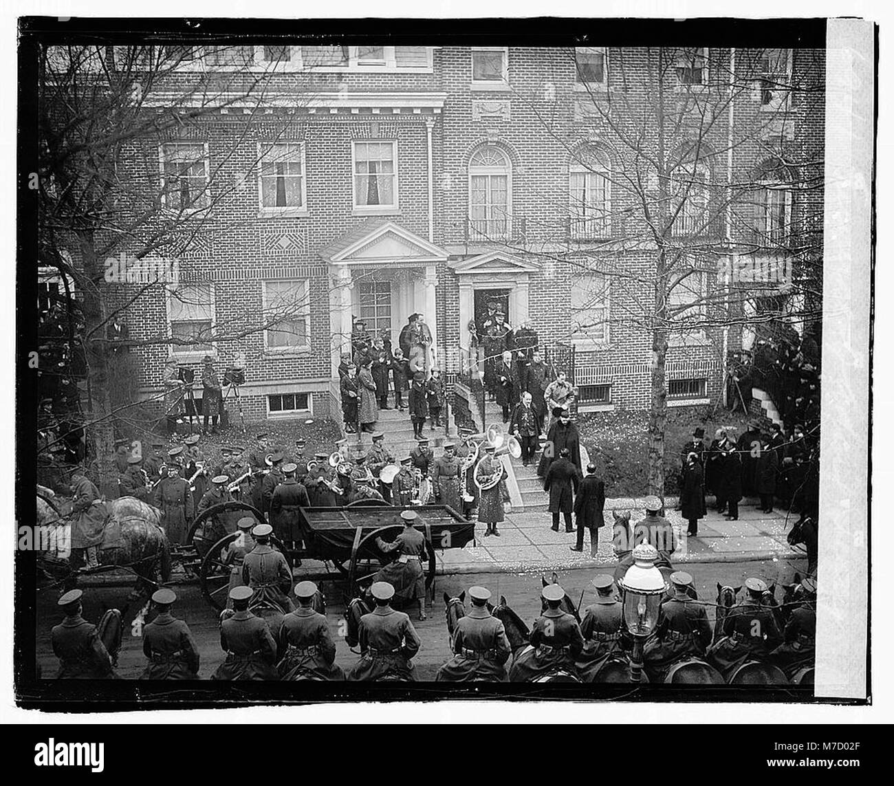 The funeral of Admiral Robert Peary, known for his expeditions to the ...