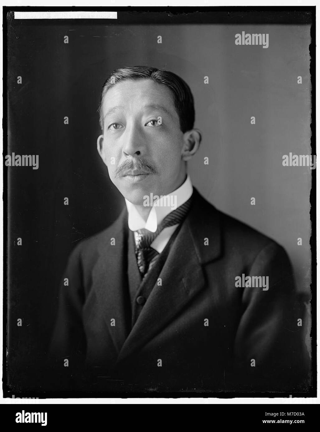A formal portrait of Prince Fushimi, a member of the Japanese imperial ...