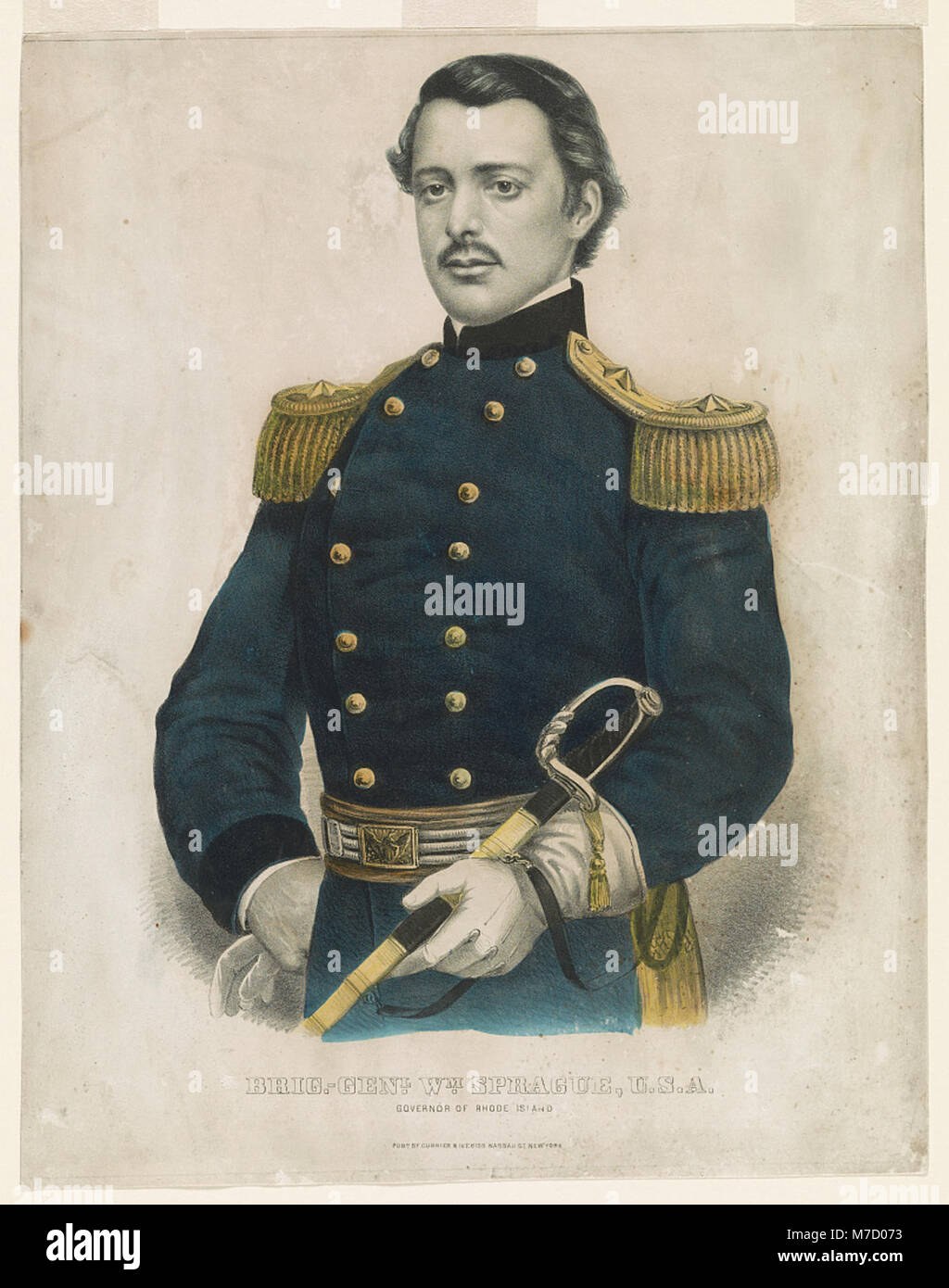 A portrait of Brigadier General William Sprague, who also served as ...