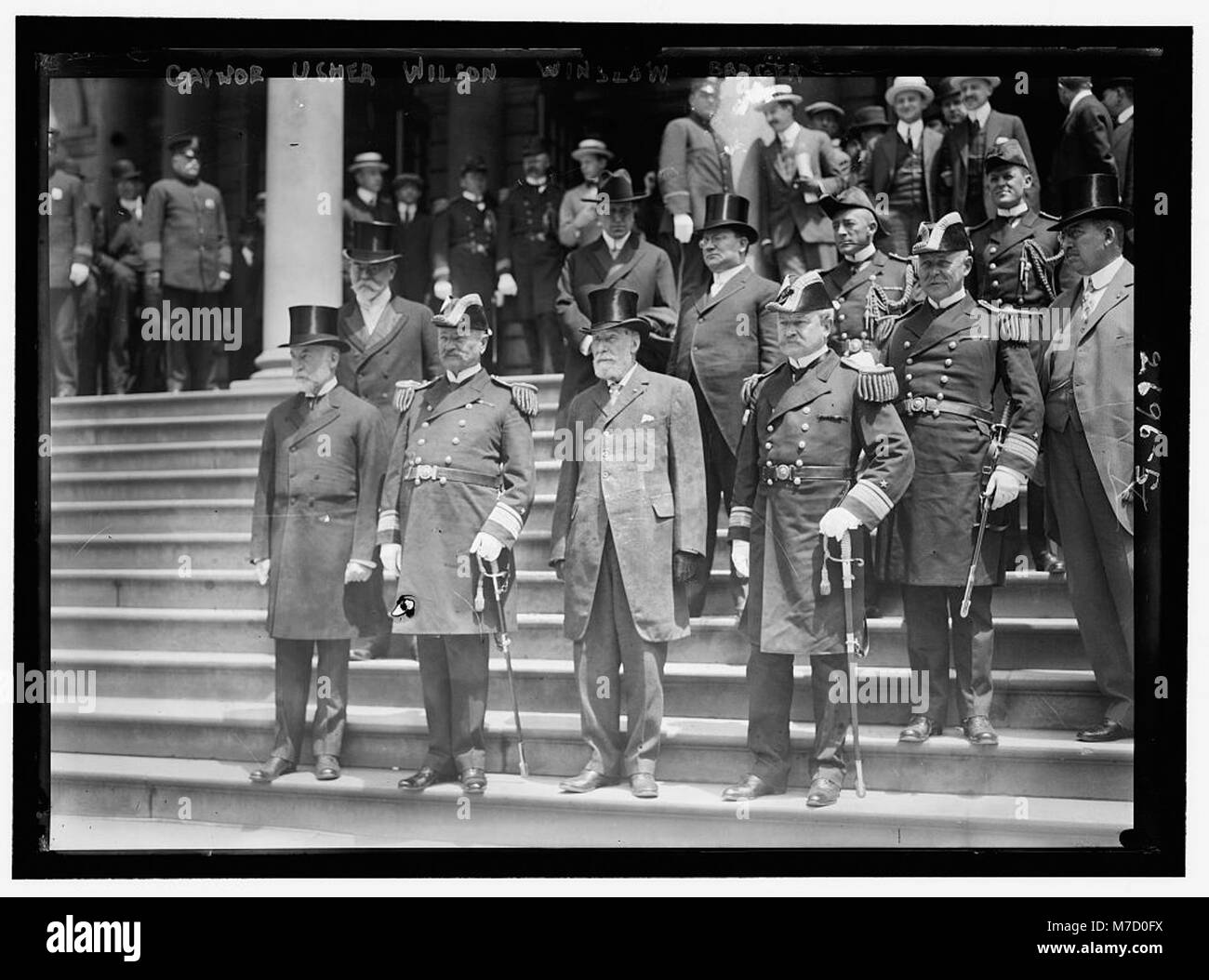 Photograph of several individuals, including Gaynor, Usher, Wilson ...