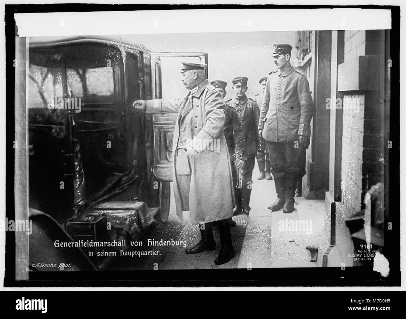 A portrait of General Field Marshal Von Hindenburg, one of Germany's ...