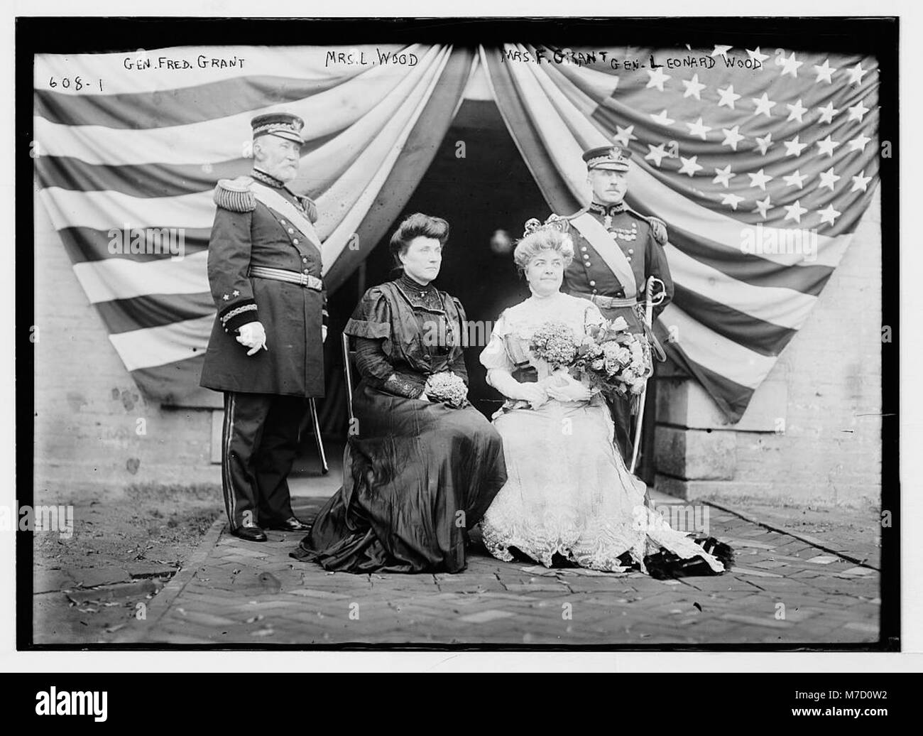 General Fred Grant, his wife Mrs. F. Grant, and General Leonard Wood ...