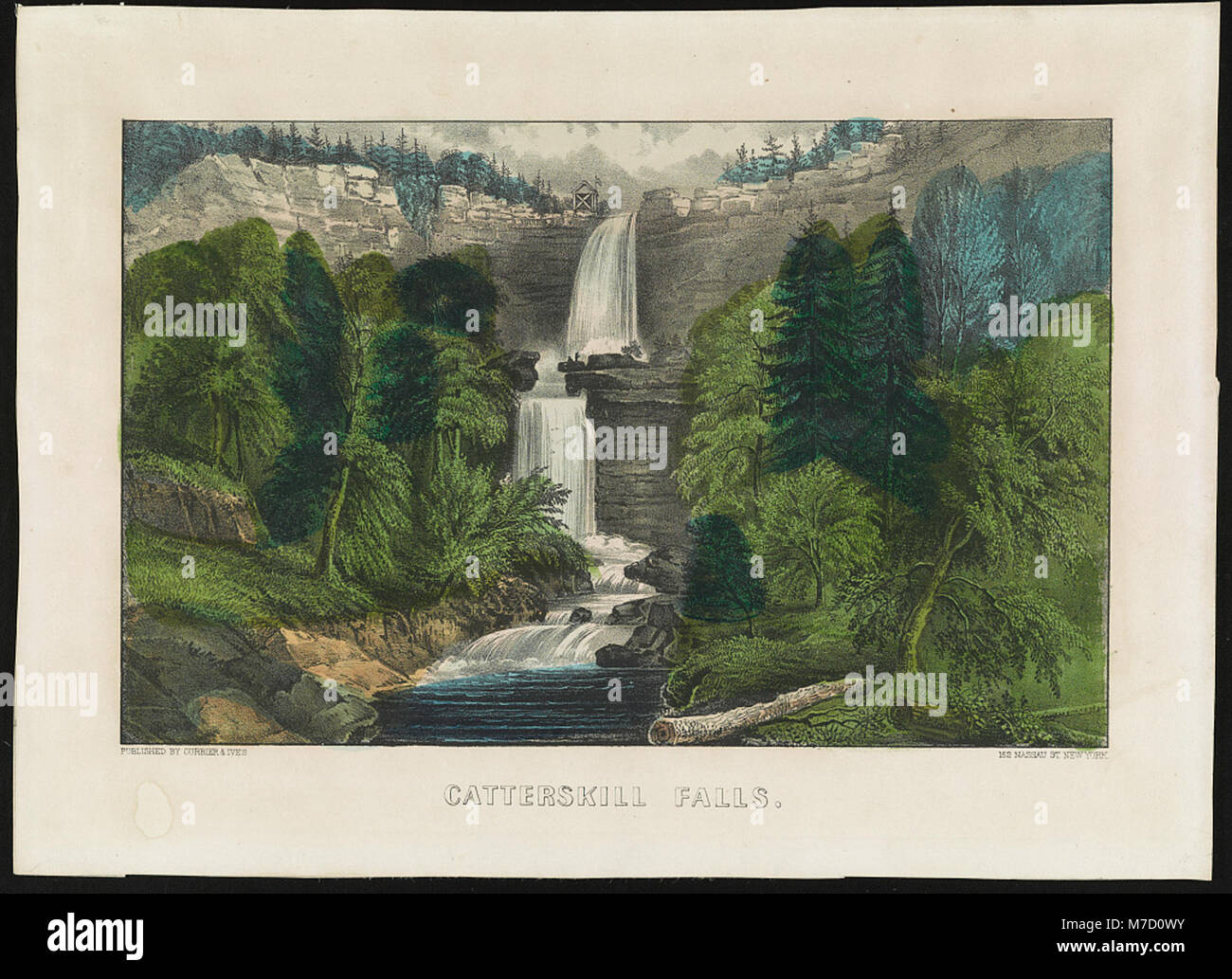 Photograph of the famous Catskill Falls, showcasing the natural beauty ...