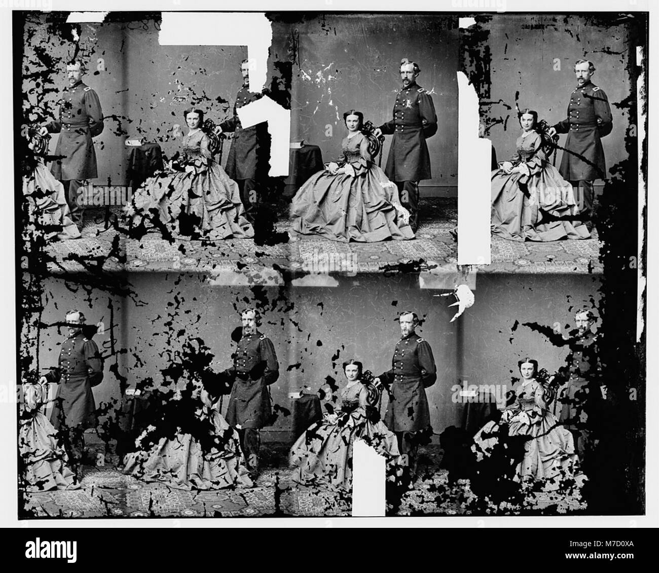 A portrait of General George Custer and his wife, Elizabeth, showcasing ...