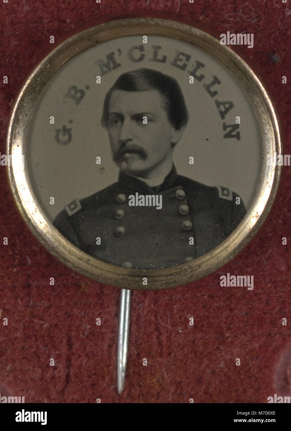 A campaign button from General George McClellan's bid for the 1864 U.S ...