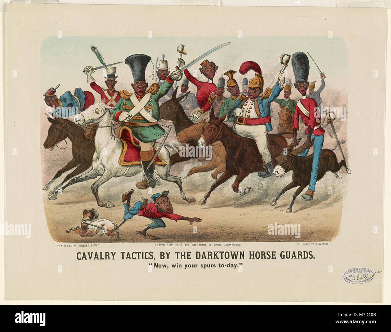 A historical image illustrating cavalry tactics, depicted by the ...