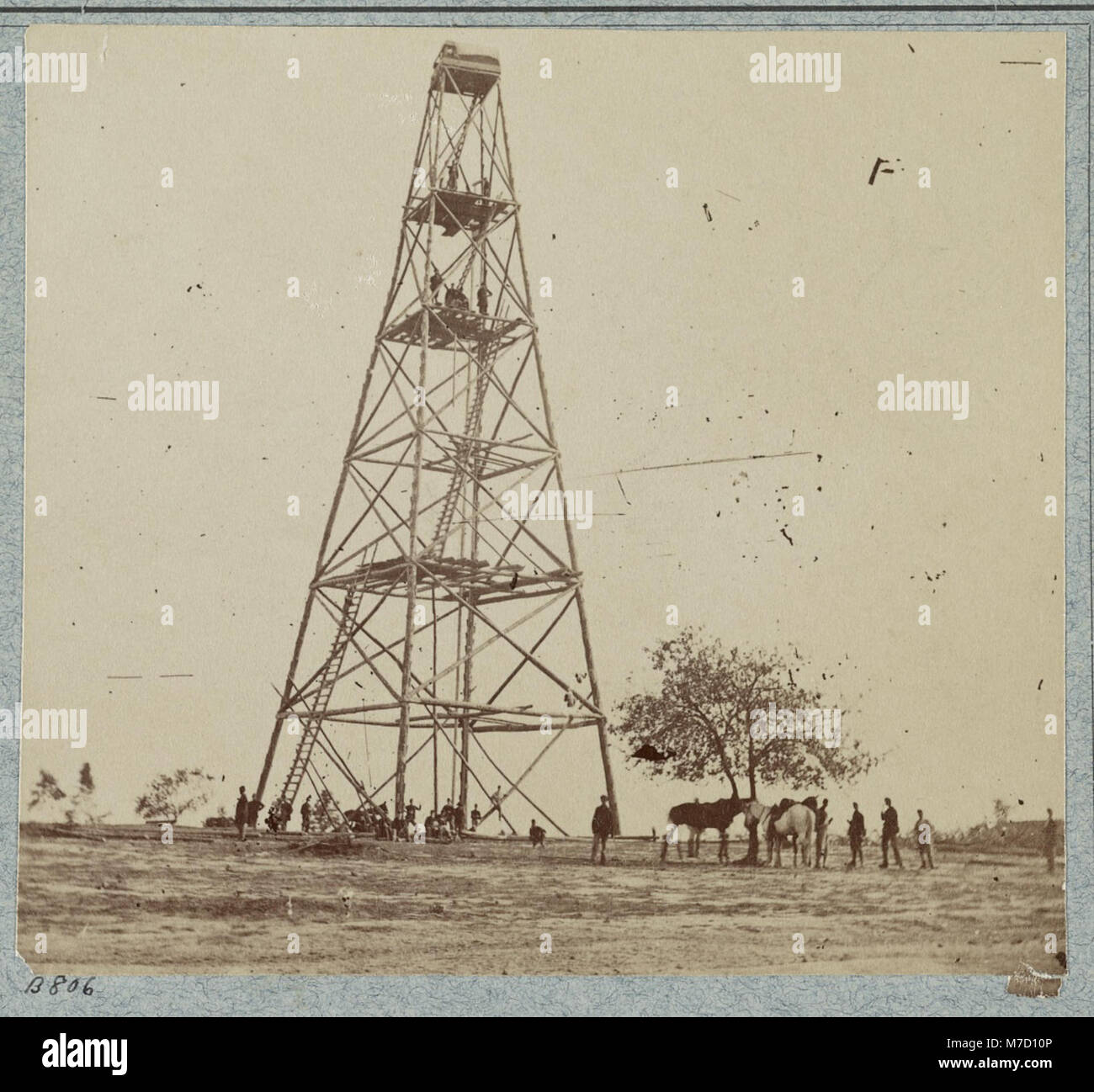 This image features a signal tower, an essential structure for ...