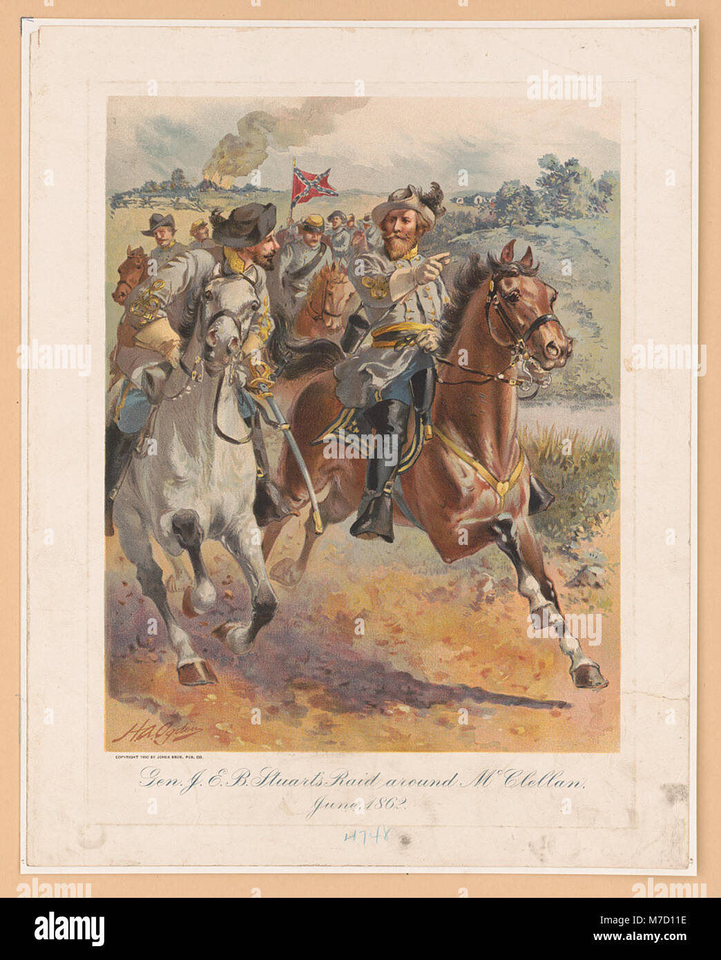 General J.E.B. Stuart's raid during the American Civil War in June 1862 ...