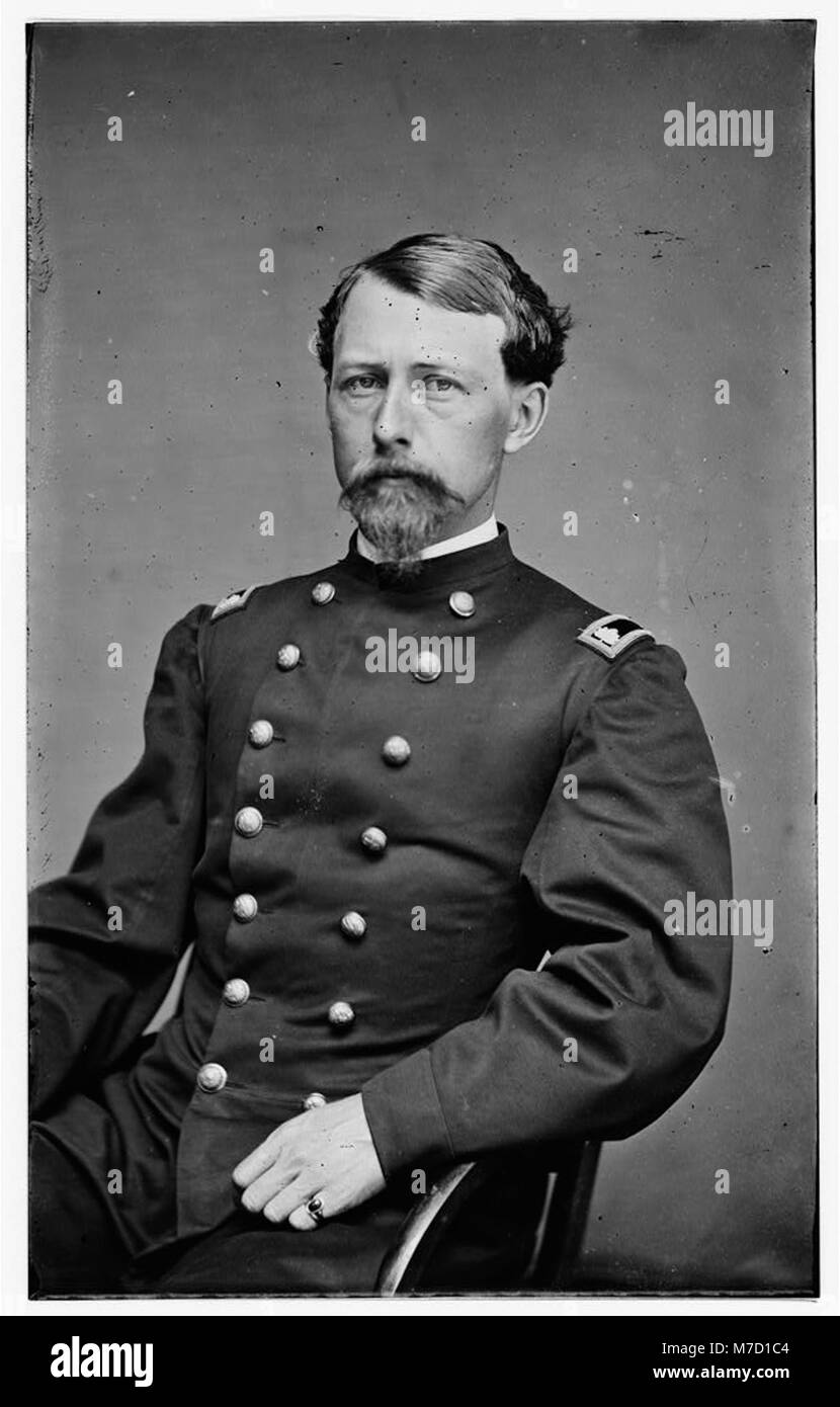A portrait of General R.M. Sawyer, a U.S. Army officer, captured in ...