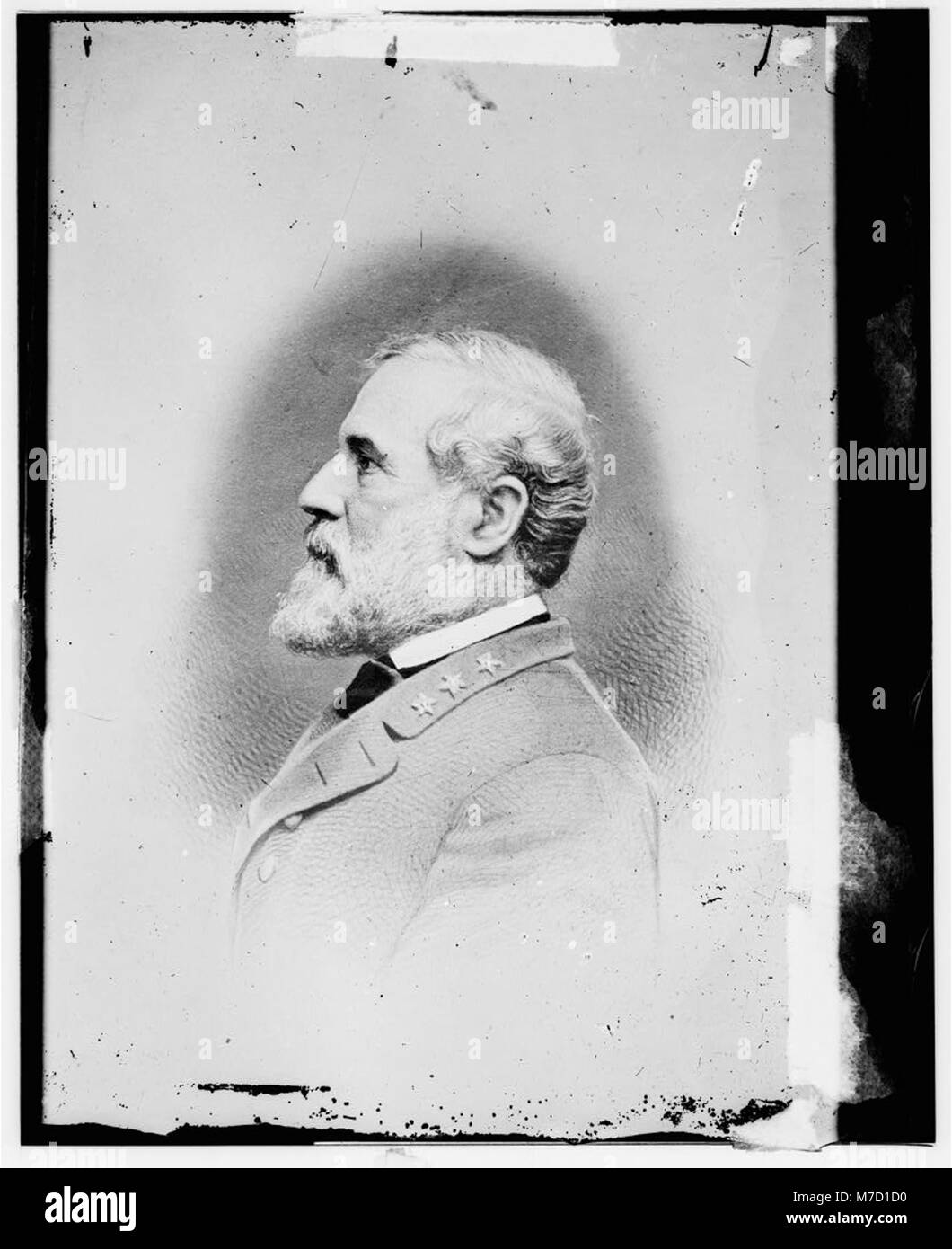 A portrait of General Robert E. Lee, the Confederate commander during ...