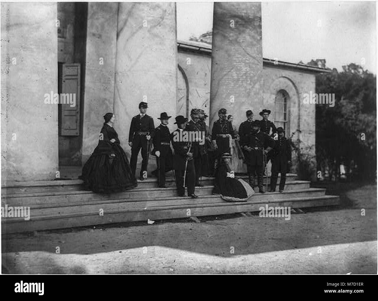 General Samuel P. Heintzelman and his staff, along with their families ...