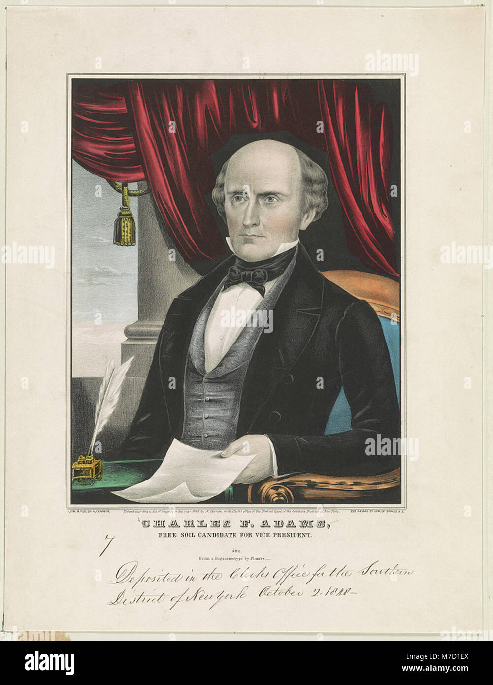 Charles F. Adams, a Free Soil candidate for U.S. Vice President, is ...
