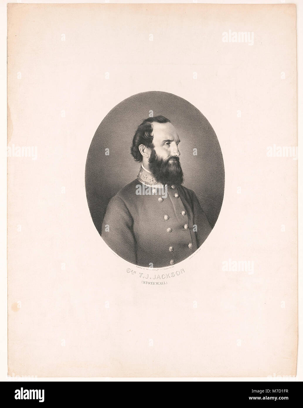 This lithograph by J.L. Giles depicts General Thomas J. 'Stonewall ...
